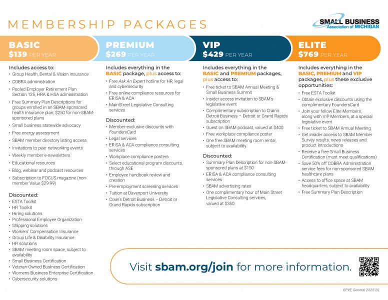 Join Now - SBAM | Small Business Association of Michigan